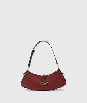 Karl Lagerfeld K/autograph Leather Shoulder Bag - Dark Cherry