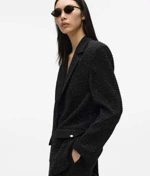 Karl Lagerfeld Rhinestone Tailored Blazer