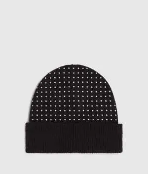Karl Lagerfeld K/signature Rhinestone Beanie