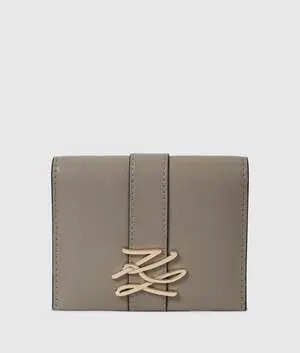 Karl Lagerfeld K/autograph Drop Bifold Cardholder - Ash Grey