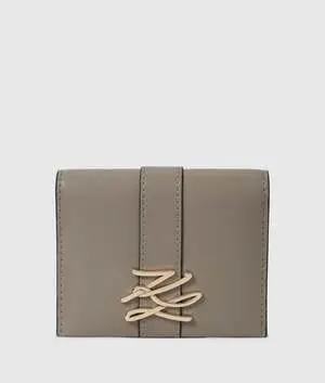 Karl Lagerfeld K/autograph Drop Bifold Cardholder - Ash Grey