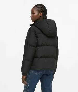 Karl Lagerfeld Logo Puffer Jacket - Black