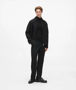 Karl Lagerfeld Straight-leg Bouclé Pants - Black