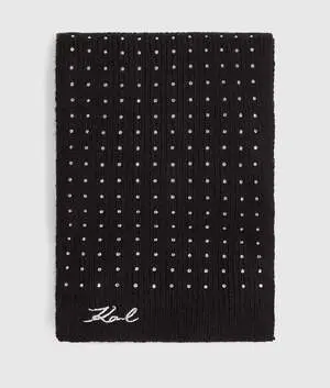 Karl Lagerfeld K/signature Long Rhinestone Scarf