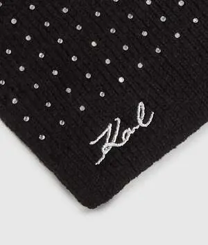 Karl Lagerfeld K/signature Long Rhinestone Scarf