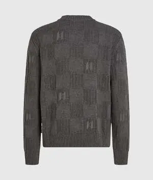 Karl Lagerfeld Monogram Checked Knitted Sweater - Shadow