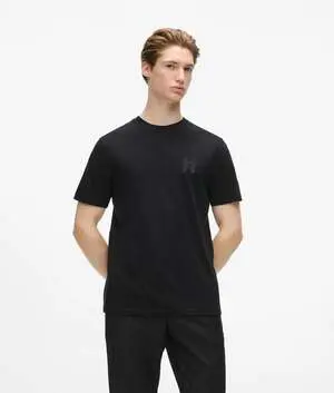 Karl Lagerfeld Monogram Wool-blend T-shirt - Black
