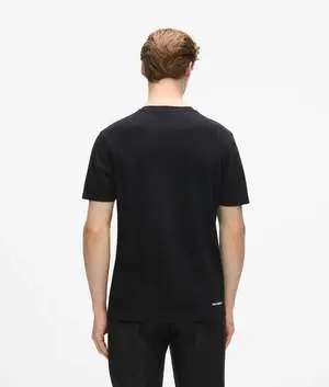 Karl Lagerfeld Monogram Wool-blend T-shirt - Black