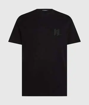 Karl Lagerfeld Monogram Wool-blend T-shirt - Black