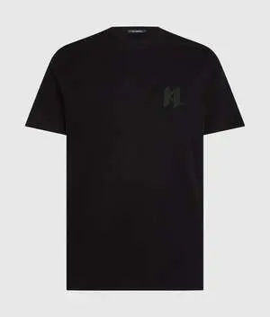 Karl Lagerfeld Monogram Wool-blend T-shirt - Black