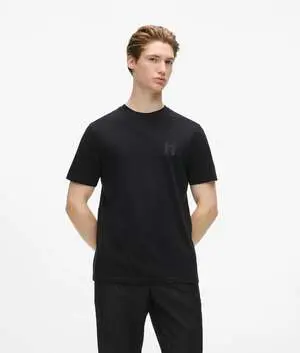 Karl Lagerfeld Monogram Wool-blend T-shirt - Black