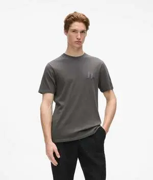 Karl Lagerfeld Monogram Wool-blend T-shirt - Shadow