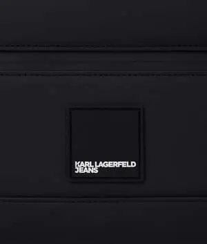 KL JEANS Coated Technical-leather Crossbody Bag - Black