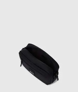 KL JEANS Coated Technical-leather Crossbody Bag - Black