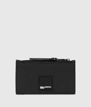KL JEANS Coated Technical-leather Cardholder - Black