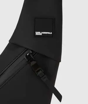 KL JEANS Coated Technical-leather Sling Bag