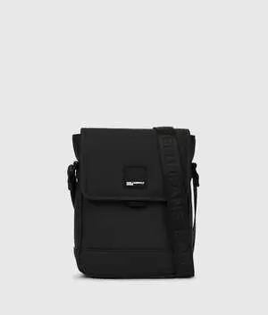 KL JEANS Coated Technical-leather Reporter Bag - Black