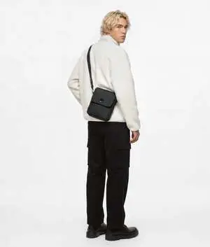 KL JEANS Coated Technical-leather Reporter Bag