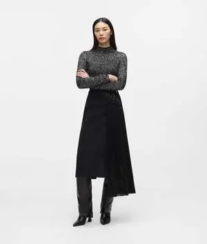 Karl Lagerfeld Asymmetric Sequin Skirt
