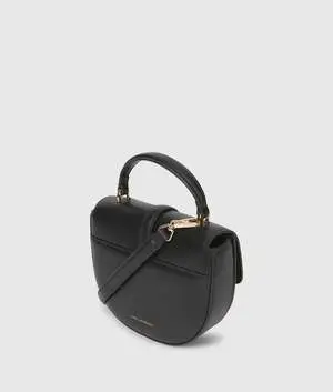 Karl Lagerfeld K/autograph Leather Top Handle Bag - Black/gold