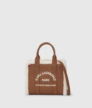 Karl Lagerfeld Rue St-guillaume Mini Tote Bag - Dark Tan