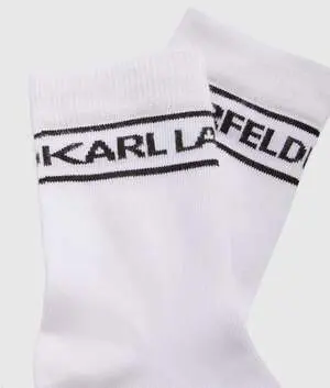 Karl Lagerfeld Logo And Ikon Karl Artwork Crew Socks