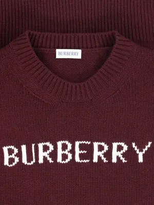 Burberry Wool And Cashmere Knight Sweater - Red