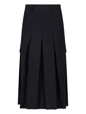 MAISON MARGIELA Asymmetrical Pleated Skirt