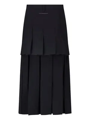 MAISON MARGIELA Asymmetrical Pleated Skirt