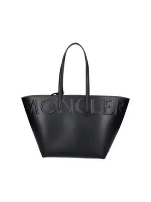 Moncler Leather Tote Bag - Black