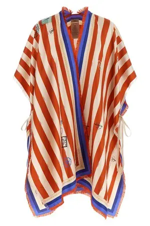 Fendi Pequin' Print Poncho