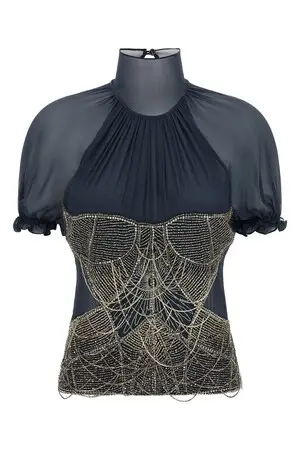 Attico Jewel Embroidery Top