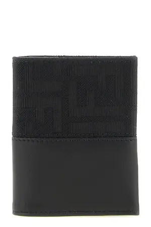 Fendi Ff Jacquard Cardholder - Black