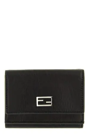 Fendi Tube' Mini Trifold Wallet - Black