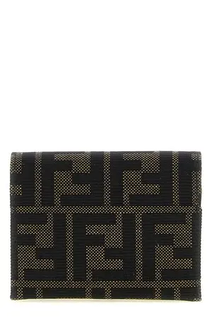 Fendi Ff Jacquard Cardholder - Brown
