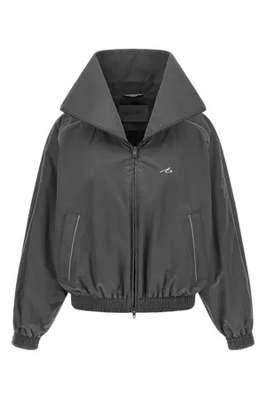 Balenciaga Technical Cotton Poplin Zip Up Sweatshirt - Gray