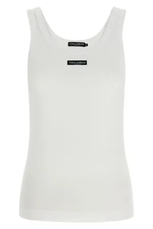 Dolce & Gabbana Logo Patch Tank Top