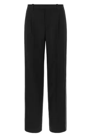 Brunello Cucinelli Monile Virgin Wool Trousers - Black