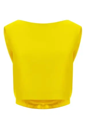 Balenciaga Draped Crop Top - Yellow