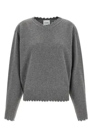 NUDE Fringed Hem Sweater - Gray