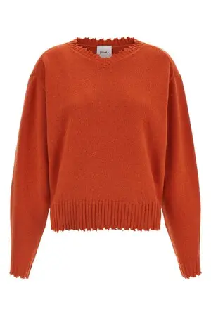 NUDE Fringed Hem Sweater - Orange