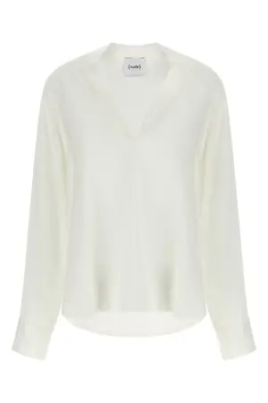 NUDE V-neck Blouse - White