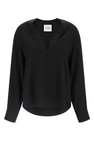 NUDE V-neck Blouse - Black