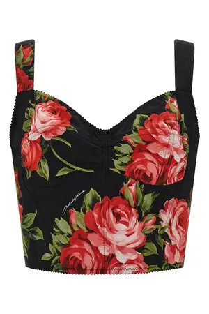 Dolce & Gabbana Bouquet Rose' Bustier Top