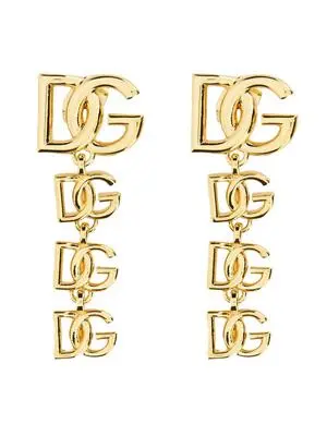 Dolce & Gabbana Dg Logo Long Earrings - Gold