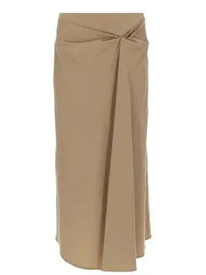 Max Mara Gonna Midi Drappeggiata - Cream