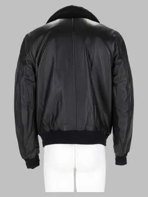 Moose Knuckles Lamb Leather Bomber Jacket