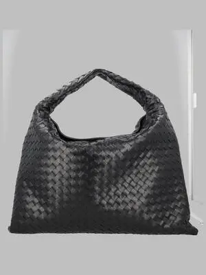 Bottega Veneta Large Woven Hobo Bag - Black