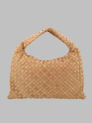 Bottega Veneta Small Hobo Leather Bag - Cream
