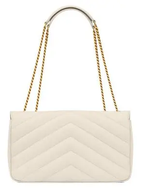 Saint Laurent Loulou Shoulder Bag - White